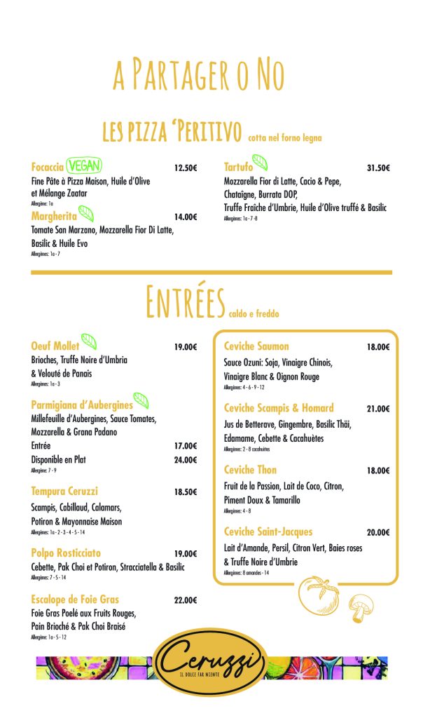 Menu – Ceruzzi
